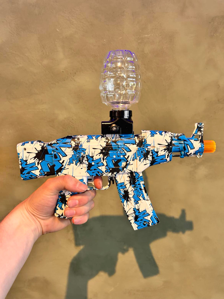 Splatter Mini M4 Gel Blaster - Blå Grafiti – Airsoftgeek